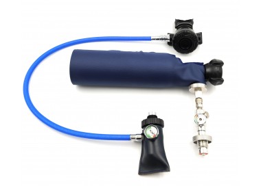 Scuba diving DIN kit 0,8 L / 50 cu in tank to breathe underwater