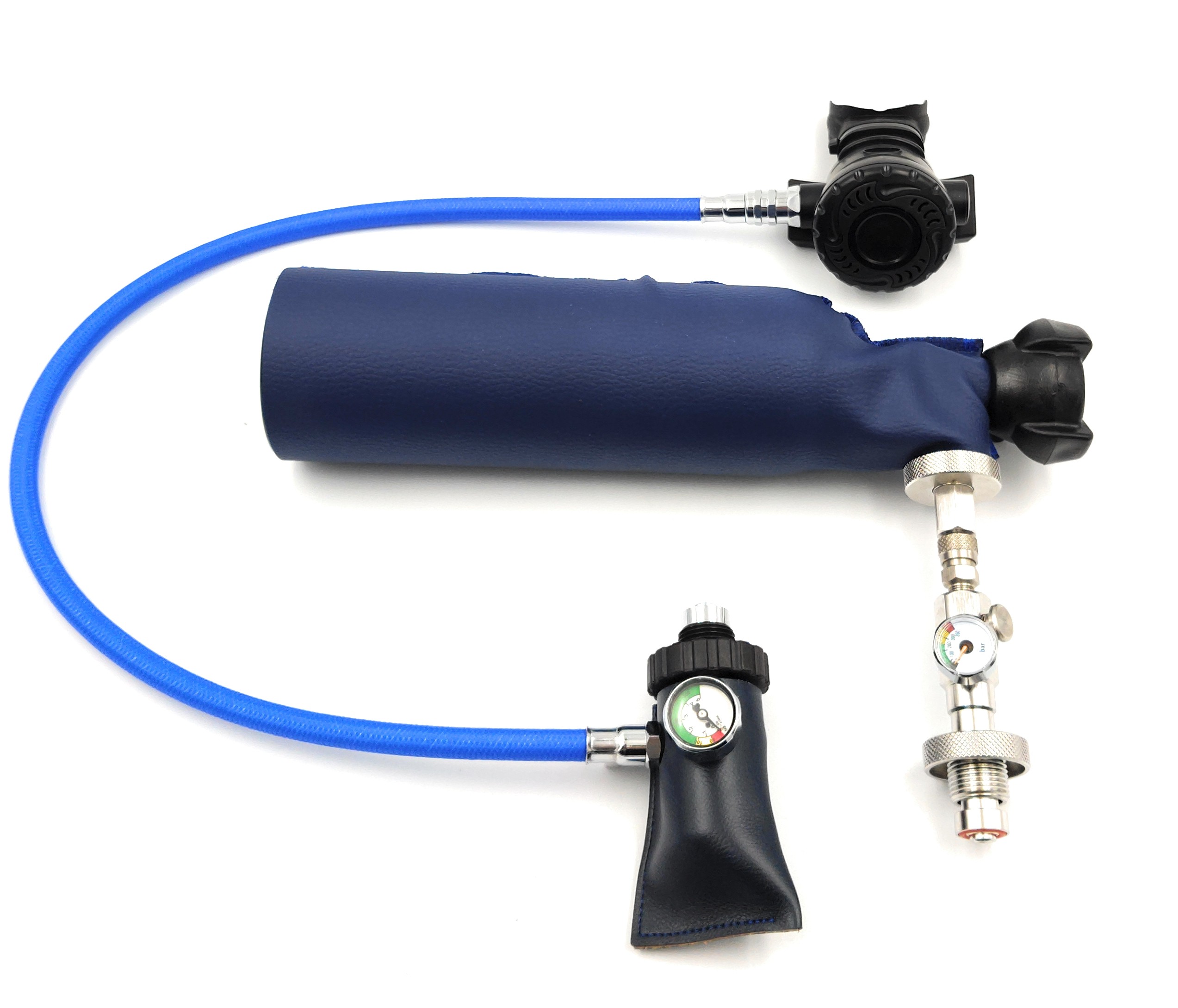 Scuba diving DIN kit 0,8 L / 50 cu in tank to breathe underwater