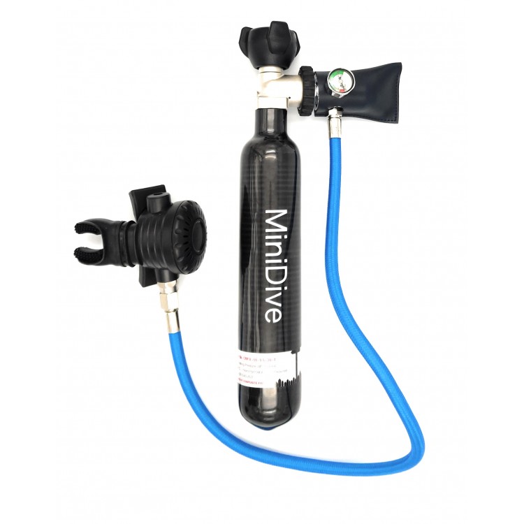 Mini refillable scuba tank - mini underwater breathing device