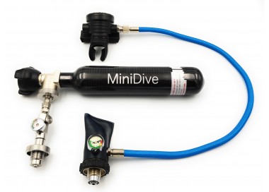 Mini refillable scuba tank - mini underwater breathing device