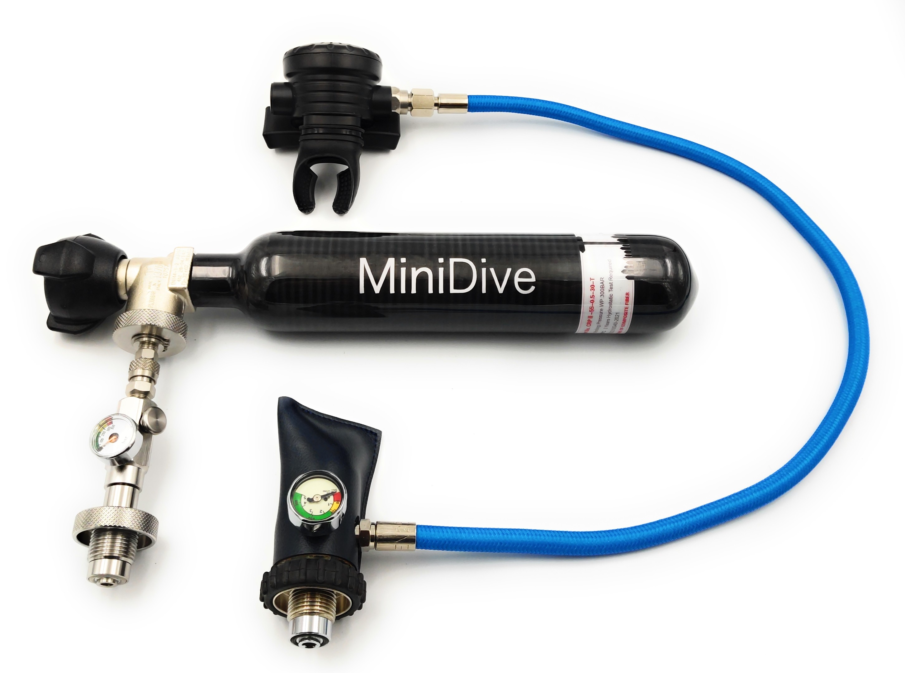 Mini refillable scuba tank - mini underwater breathing device