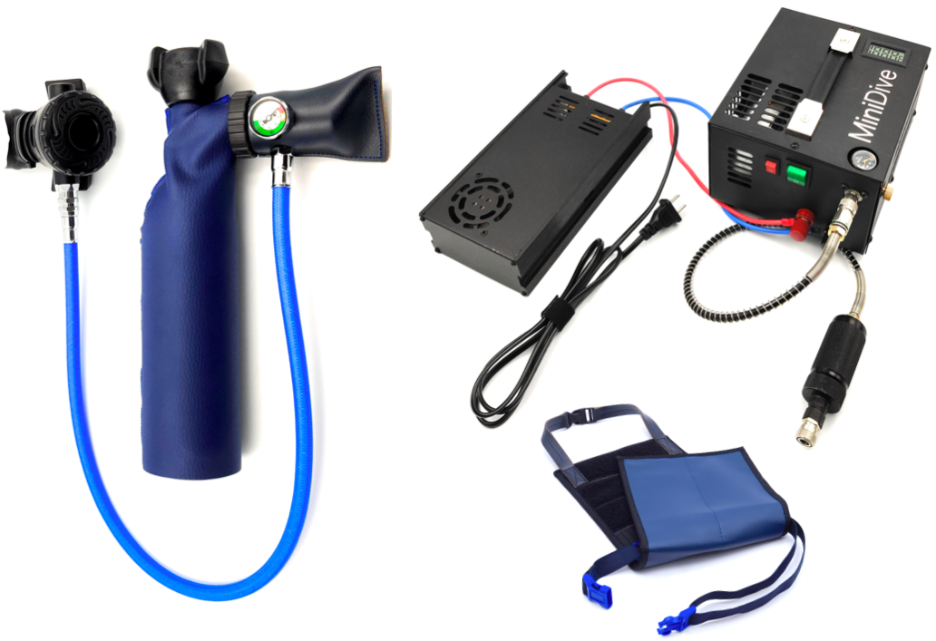Small Diving Tank With Compressor - Mini scuba tank with pump