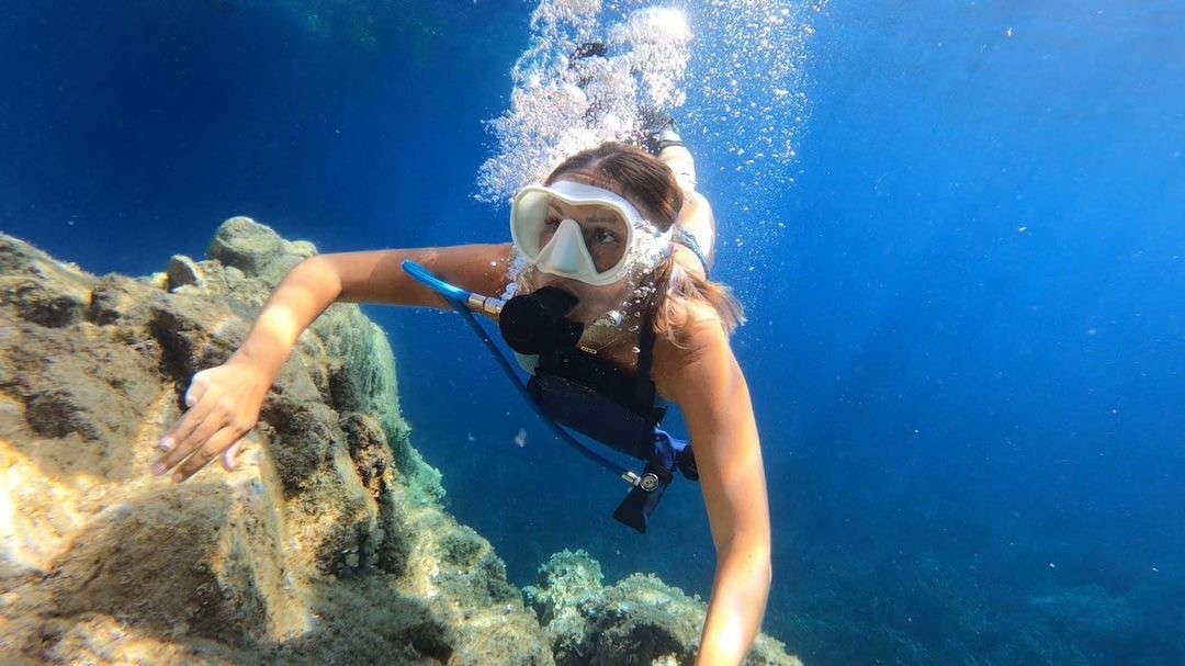 Scuba diving DIN kit 0,8 L / 50 cu in tank to breathe underwater