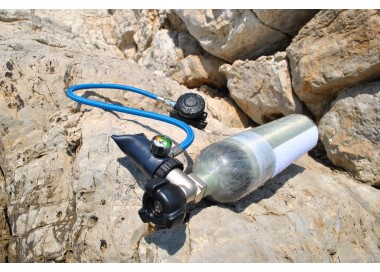 2x Small diving tank 2 L with compressor - dive portable lungs