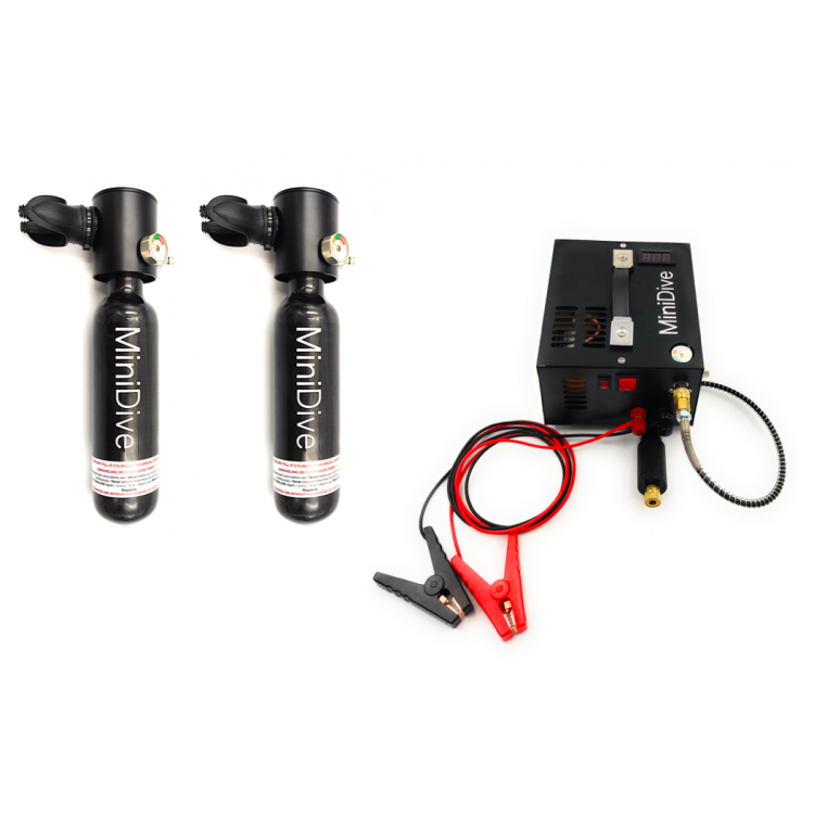 Refillable mini scuba tank - Mini scuba gear - Rebreather small